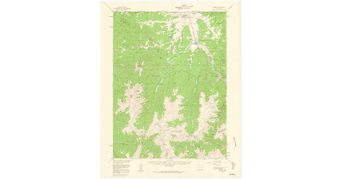 1957 Map of Fraser, CO — High-Res | Pastmaps