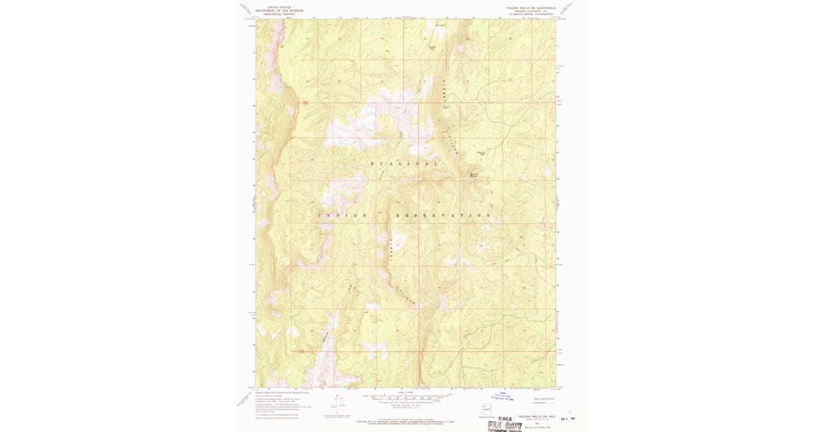 1967 Map of Frazier Wells SW, Coconino County, AZ — High-Res | Pastmaps