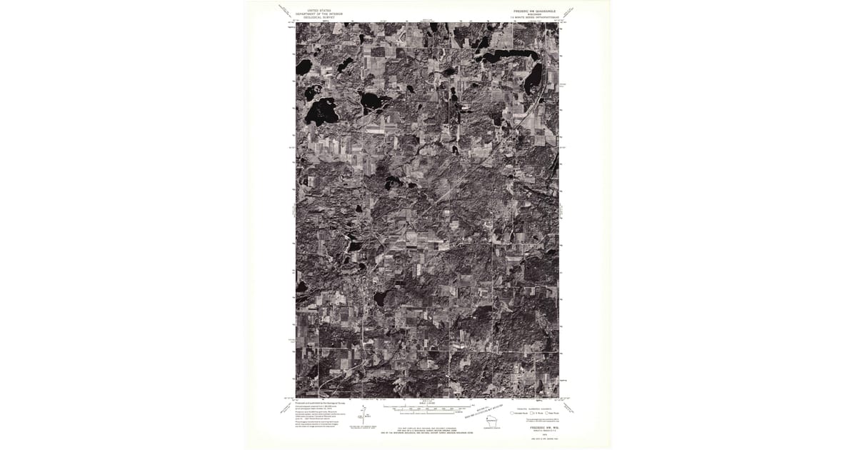 1974 Map of Frederic NW, Polk County, WI — High-Res | Pastmaps