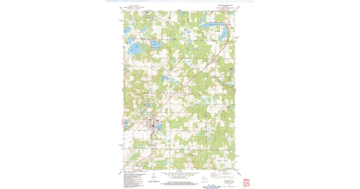1983 Map of Frederic, WI — High-Res | Pastmaps