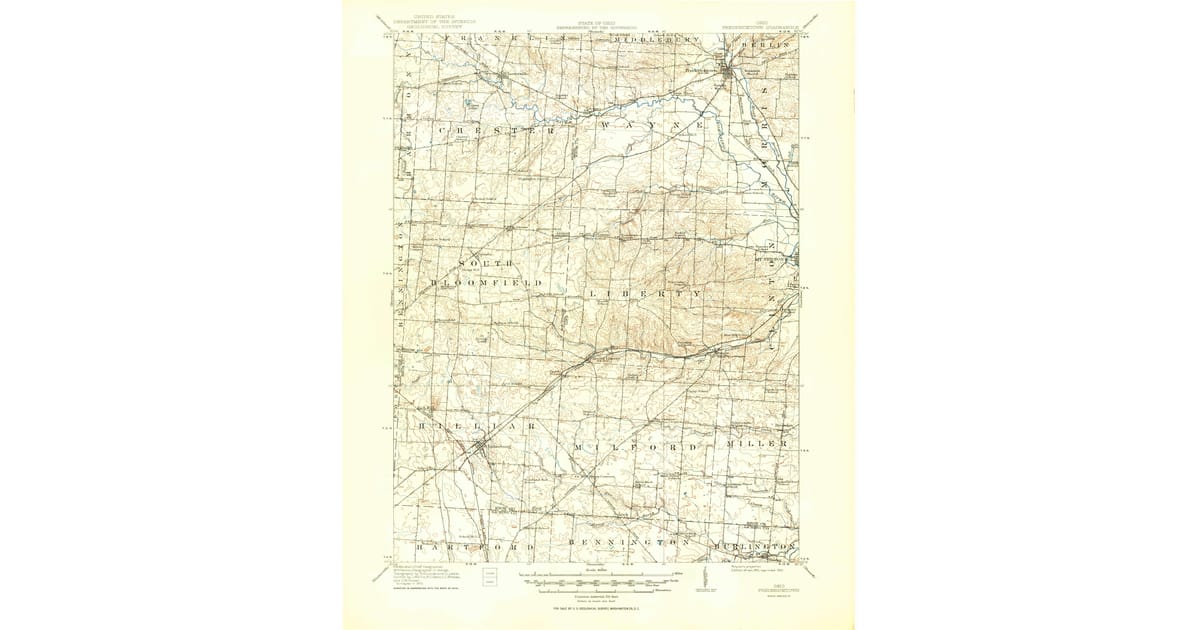 Old Maps of Bloomfield, South Bloomfield Township for Genealogy | Pastmaps