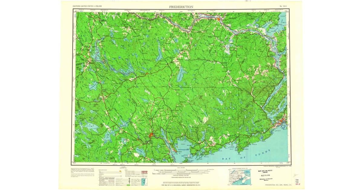 1963 Map of Fredericton, Washington County, ME — High-Res | Pastmaps