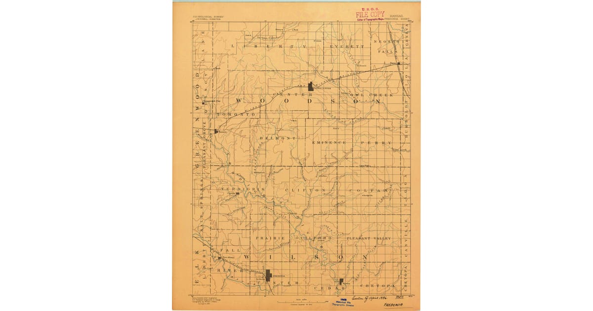 1800s (19th Century) Maps of Wilson County, KS | Pastmaps
