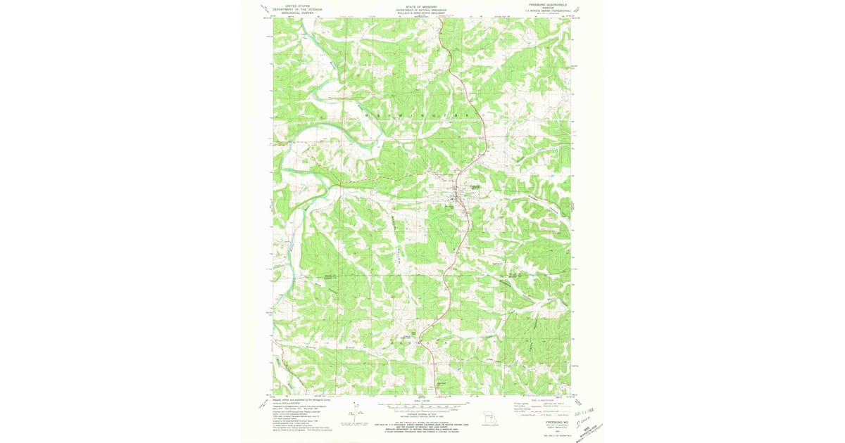1981 Map of Freeburg, MO — High-Res | Pastmaps