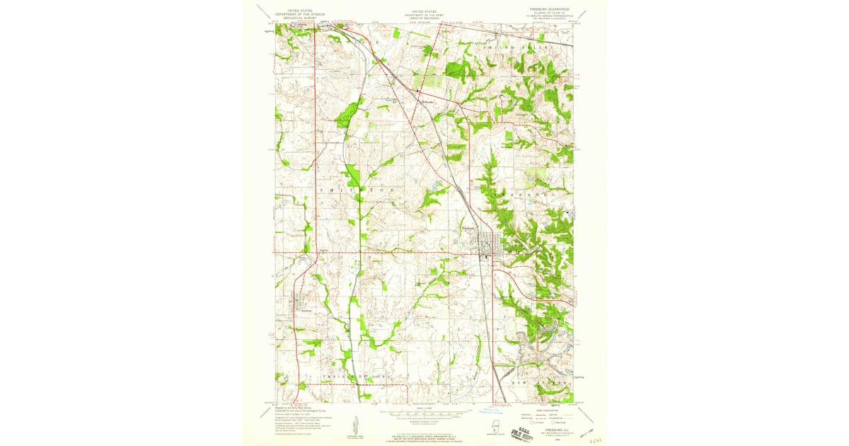 1954 Map of Freeburg, IL — High-Res | Pastmaps