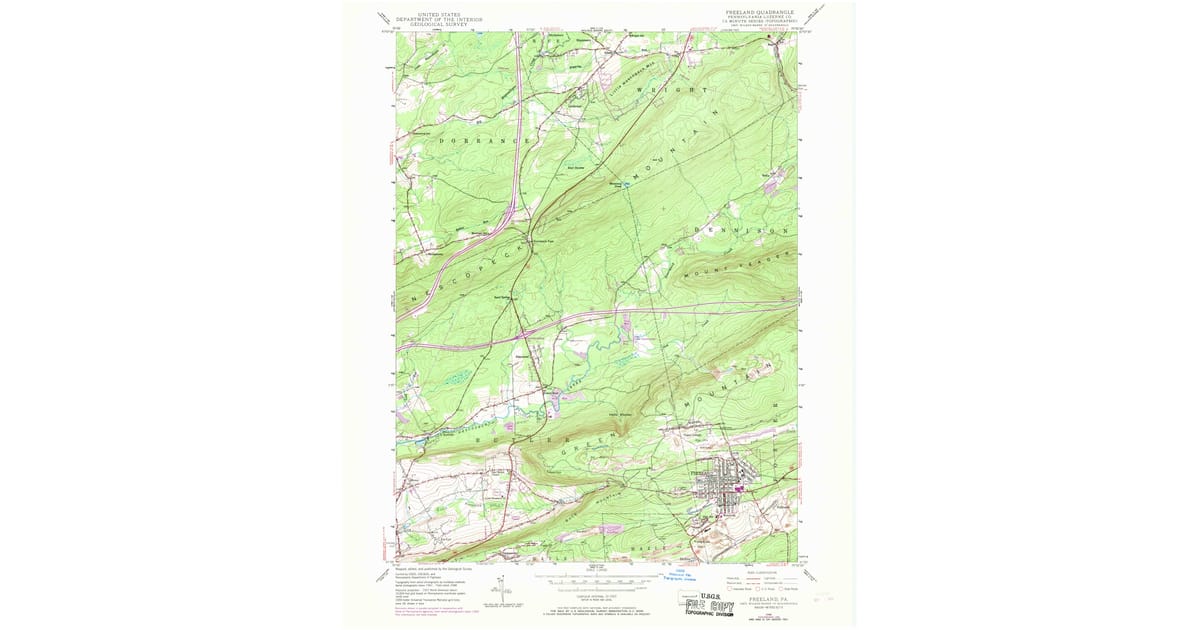 1948 Map of Freeland, PA — High-Res | Pastmaps