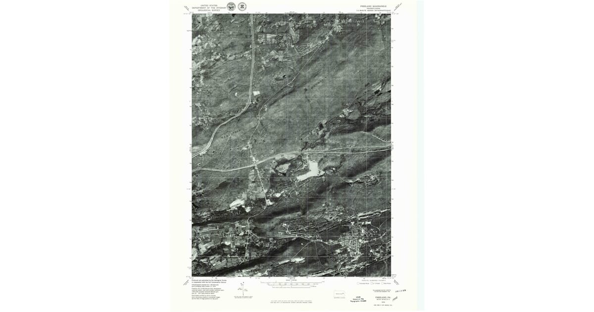 1976 Map of Freeland, PA — High-Res | Pastmaps