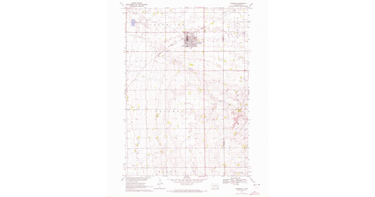 1970 Map of Freeman, SD — High-Res | Pastmaps