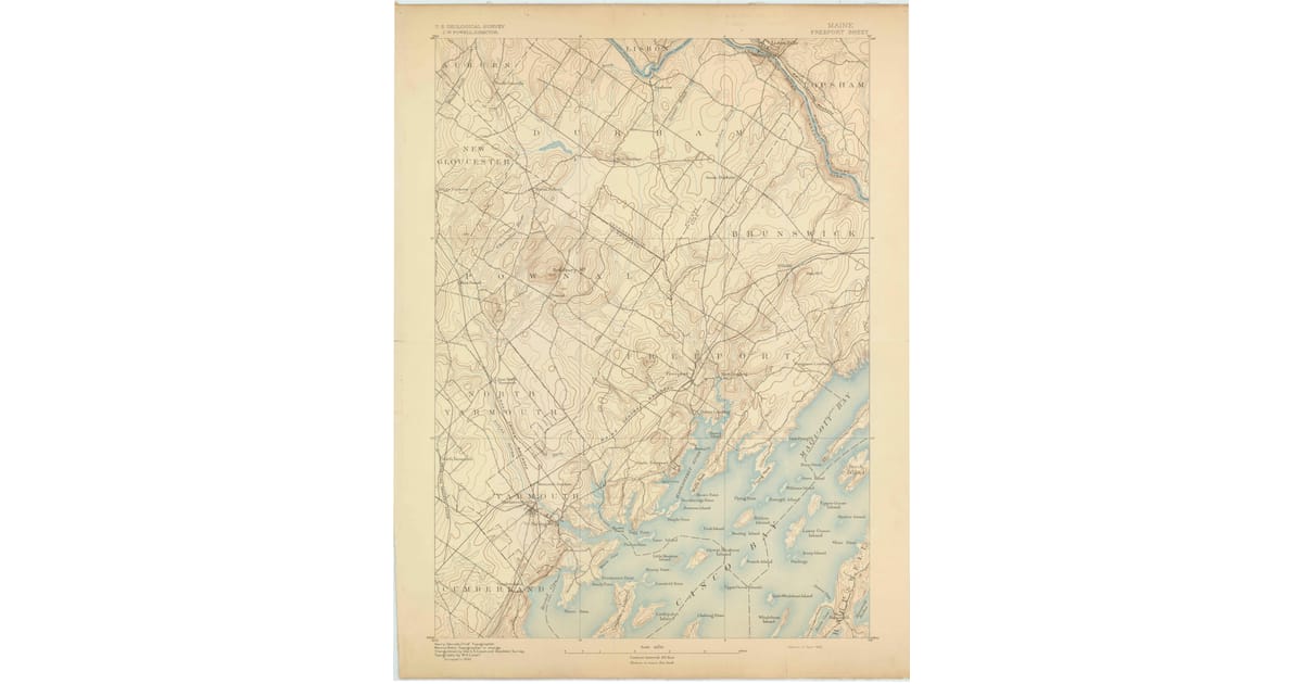 1892 Map of Freeport, Cumberland County, ME — High-Res | Pastmaps