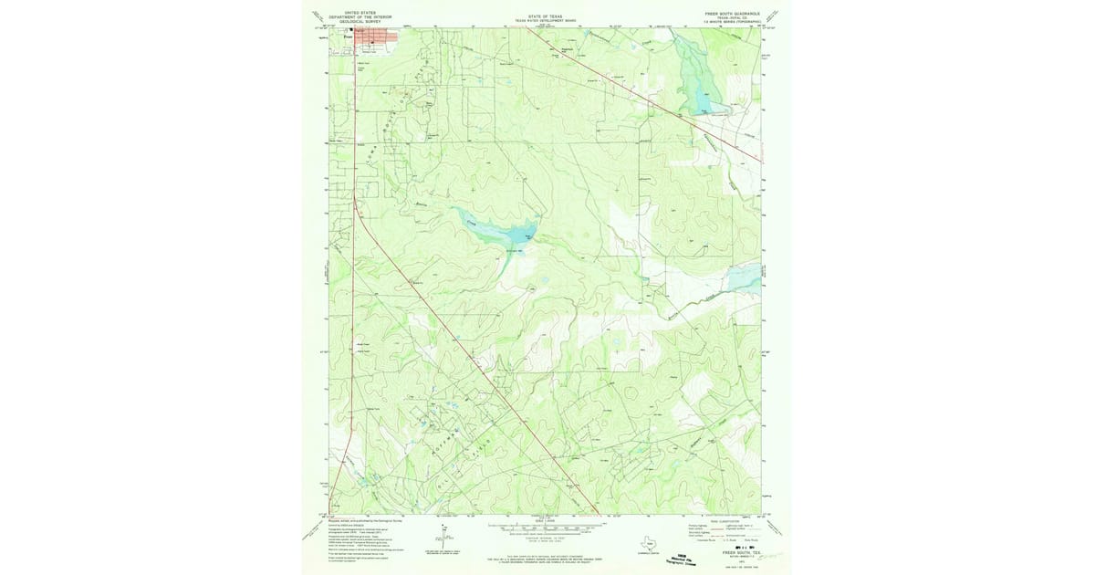 1971 Map of Freer South, Duval County, TX — High-Res | Pastmaps