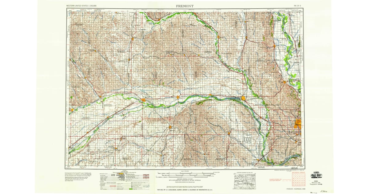 1958 Map of Fremont, NE — High-Res | Pastmaps