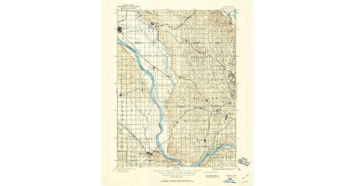 Old Maps of Springfield, NE for Metal Detecting | Pastmaps