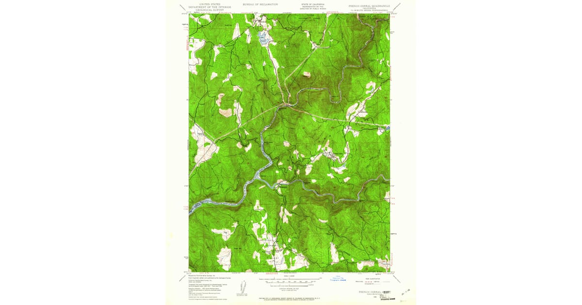 1948 Map of French Corral, Yuba County, CA — High-Res | Pastmaps