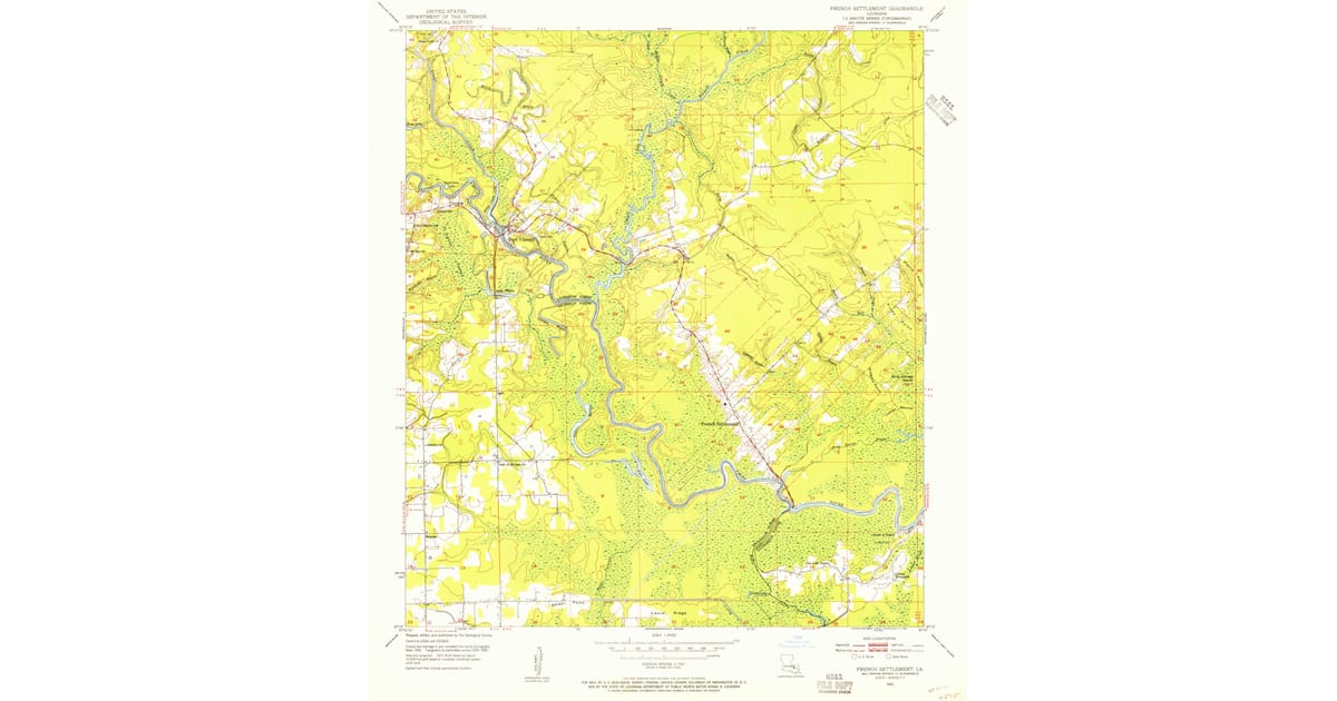 1950s Maps of Coteau Bourgeois, LA | Pastmaps