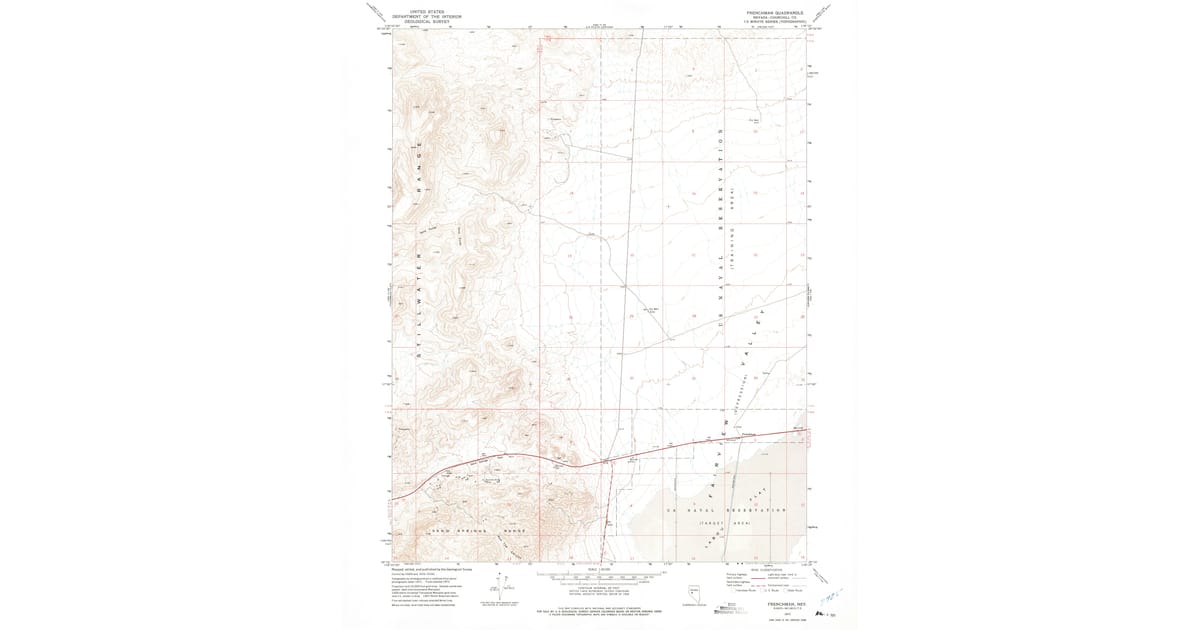 1972 Map of Frenchman, Churchill County, NV — High-Res | Pastmaps