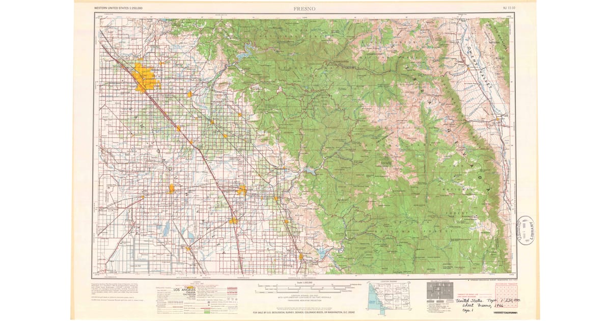 1966 Map of Fresno, CA — High-Res | Pastmaps