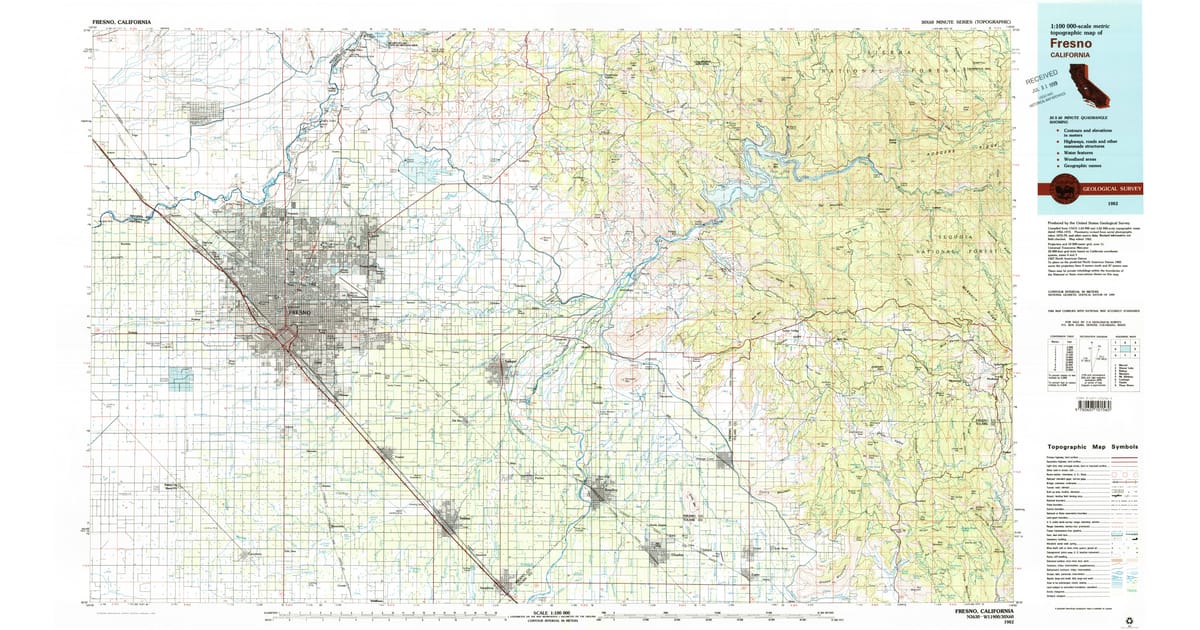 1980s Maps of Trimmer, CA | Pastmaps