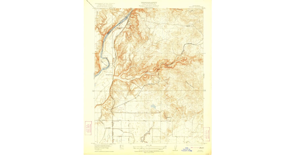 1922 Map of Friant, CA — High-Res | Pastmaps