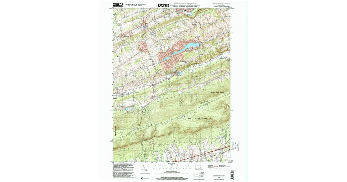 1999 Map of Friedensburg, PA — High-Res | Pastmaps