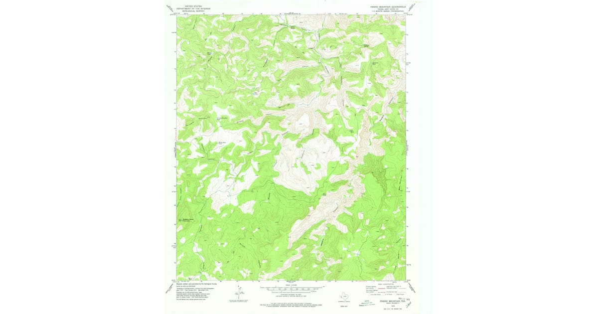 1978 Map of Friend Mountain, Jeff Davis County, TX — High-Res | Pastmaps