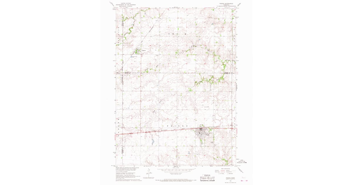 1966 Map of Friend, NE — High-Res | Pastmaps