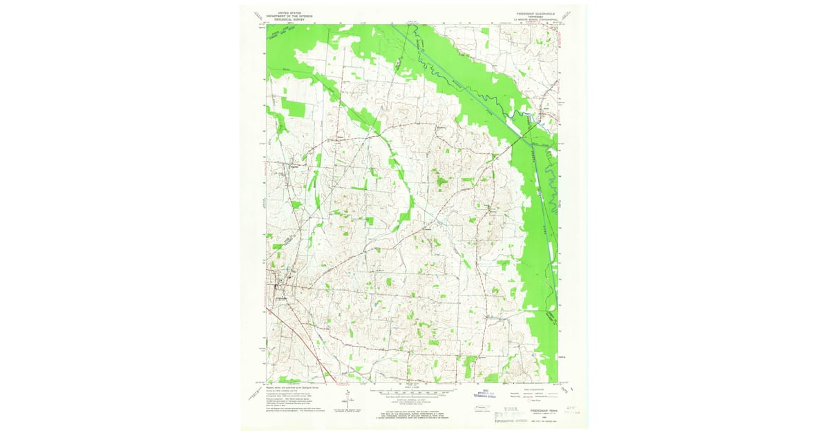 1965 Map of Friendship, TN — High-Res | Pastmaps