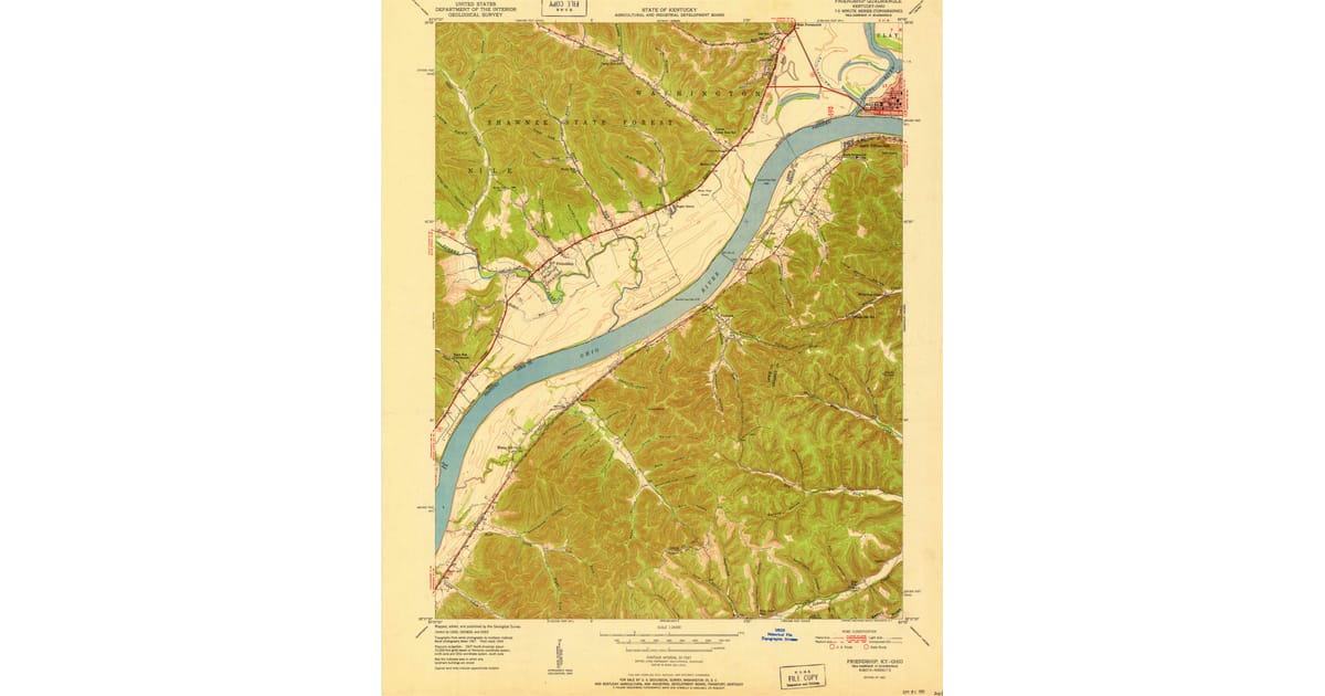 1951 Map of Friendship, OH — High-Res | Pastmaps