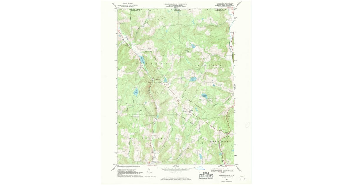 1967 Map of Friendsville, PA — High-Res | Pastmaps