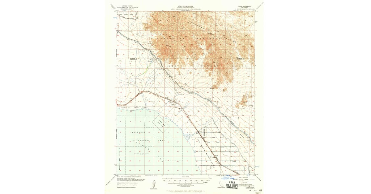1956 Map of Frink, Imperial County, CA — High-Res | Pastmaps