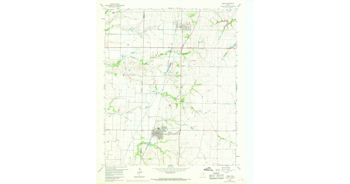 1969 Map of Frisco, TX — High-Res | Pastmaps