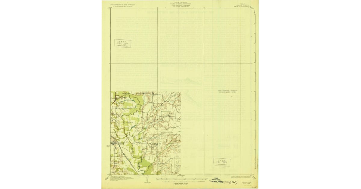 Old Maps of Little Elm, TX for Hiking & Exploration | Pastmaps