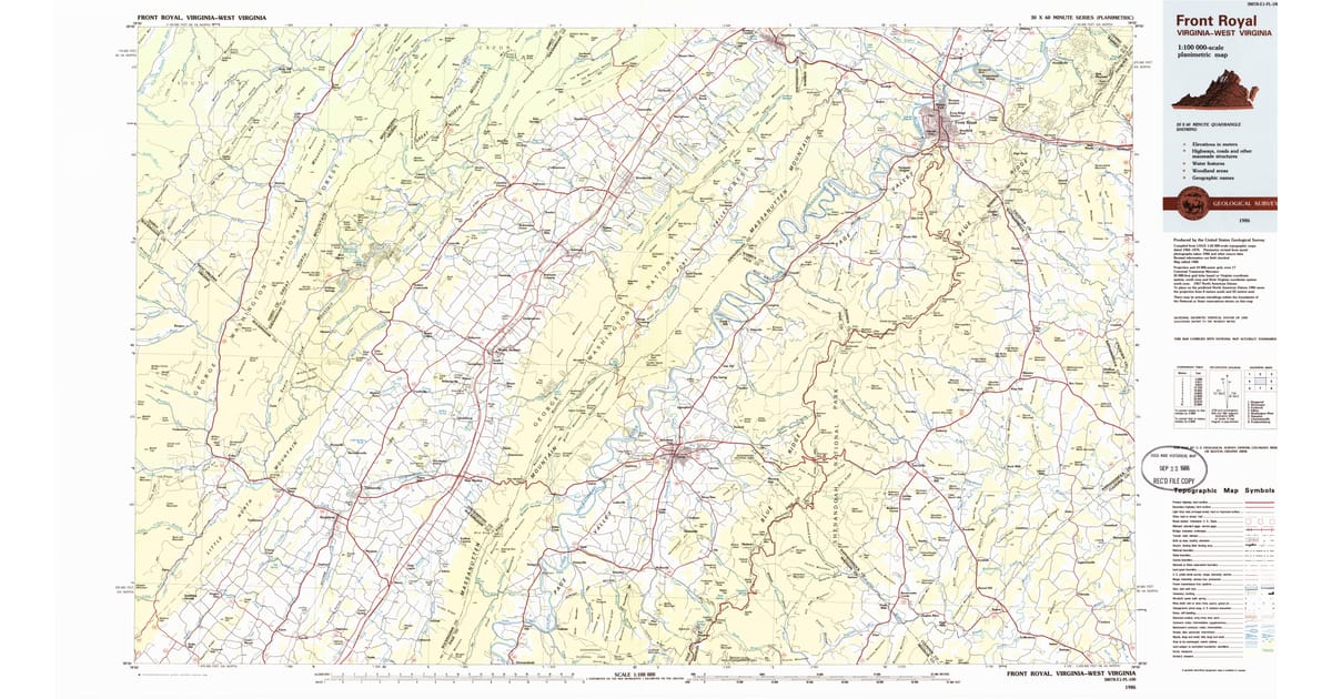 1980s Maps of Apple Mountain Lake West, VA | Pastmaps