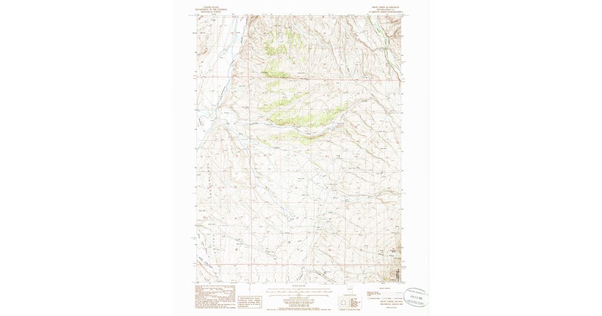 1985 Map of Frost Creek, Elko County, NV — High-Res | Pastmaps
