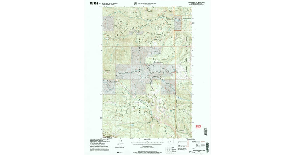 2003 Map of Frost Mountain, Kittitas County, WA — High-Res | Pastmaps