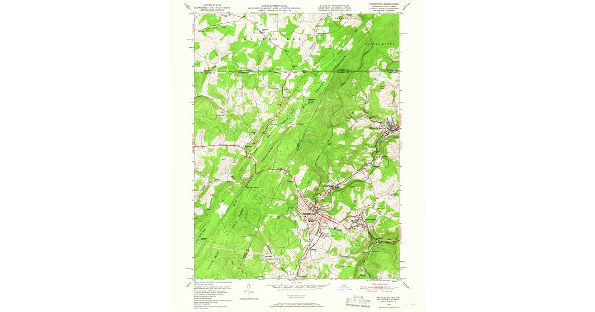1949 Map of Frostburg, MD — High-Res | Pastmaps