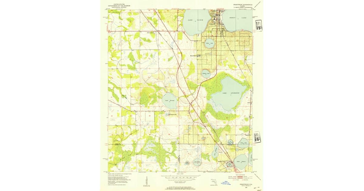 1950s Maps of West Frostproof, FL | Pastmaps