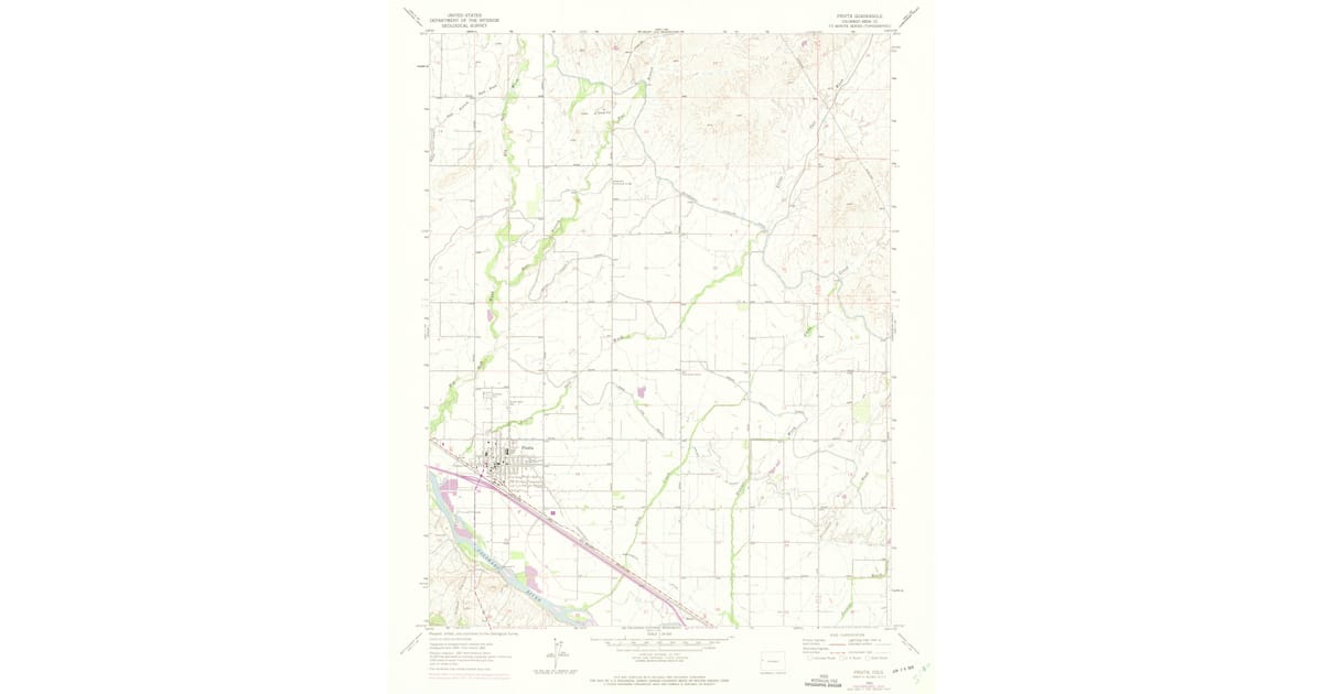 1962 Map of Fruita, CO — High-Res, 1975 Print #2 | Pastmaps