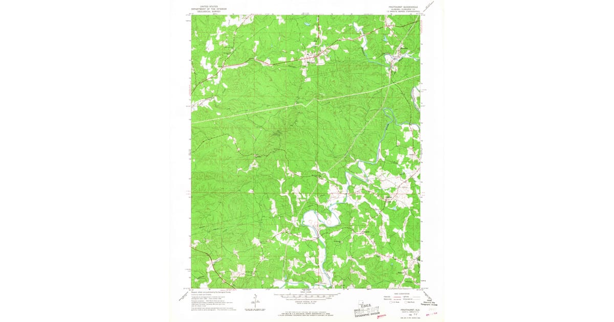 1966 Map of Fruithurst, AL — High-Res | Pastmaps