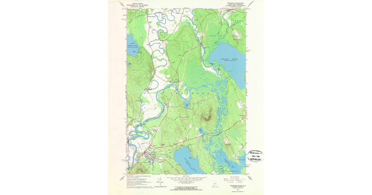 1963 Map of Fryeburg, Oxford County, ME — High-Res | Pastmaps