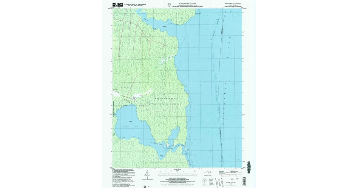 2002 Map of Frying Pan, Tyrrell County, NC — High-Res | Pastmaps