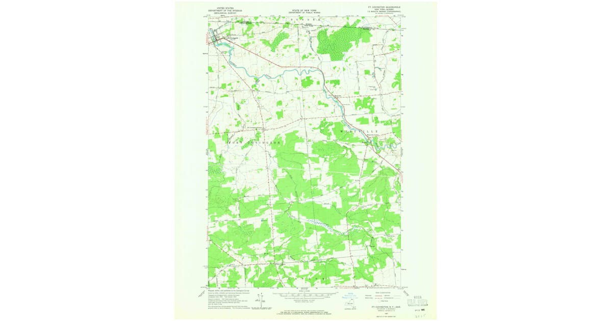1964 Map of Ft. Covington, Franklin County, NY — High-Res | Pastmaps