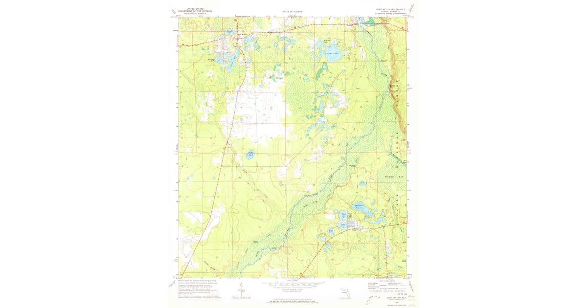 1970 Map of Ft McCoy, Marion County, FL — High-Res | Pastmaps