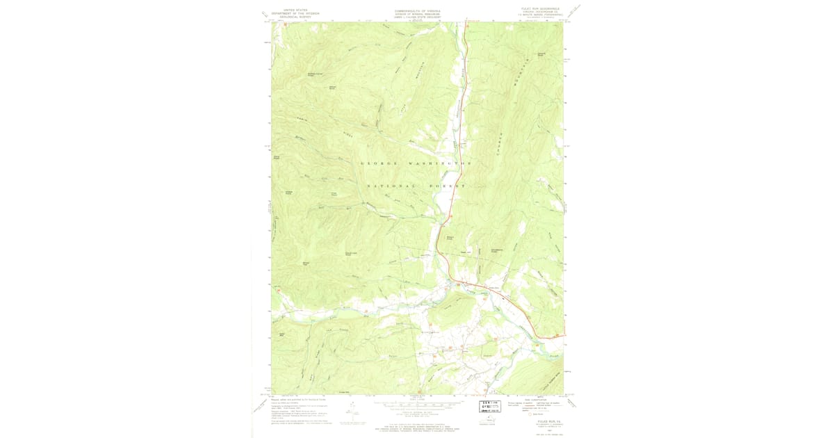 1967 Map of Fulks Run, Rockingham County, VA — High-Res | Pastmaps