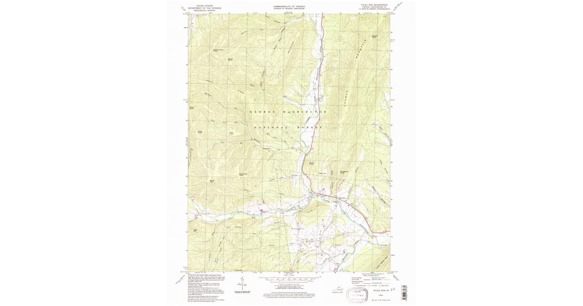 1994 Map of Fulks Run, Rockingham County, VA — High-Res | Pastmaps