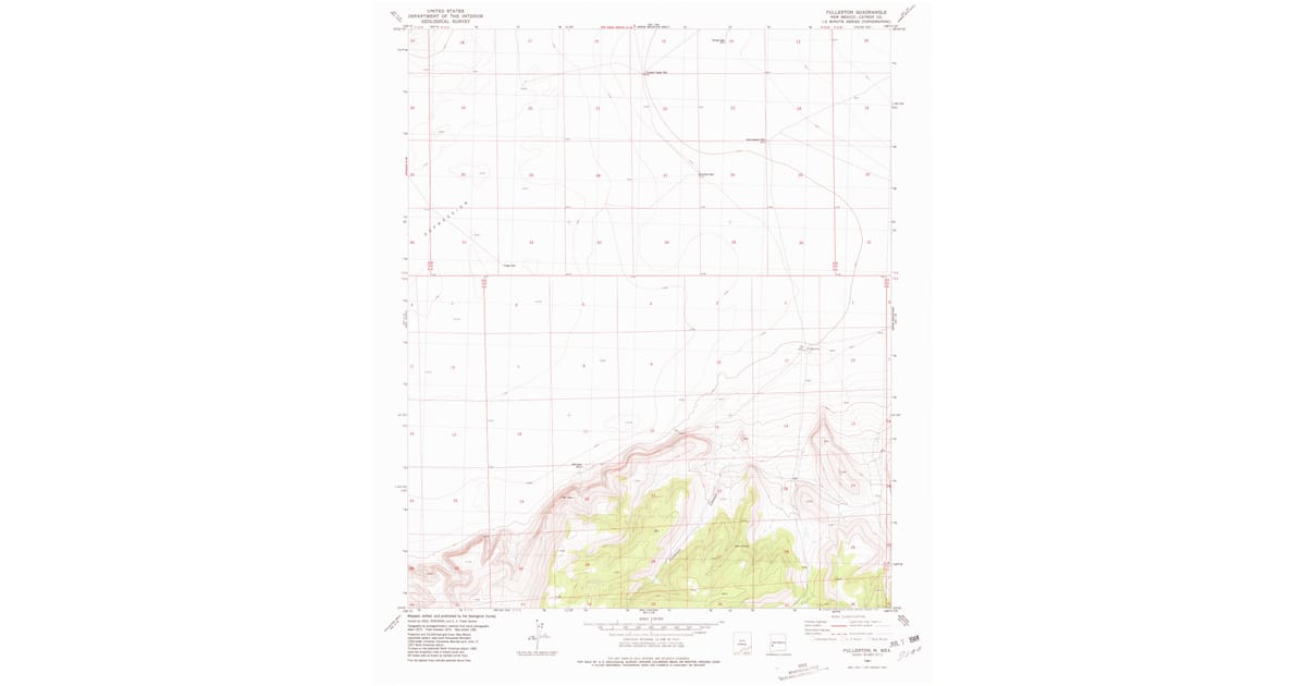 1981 Map of Fullerton, Catron County, NM — High-Res | Pastmaps