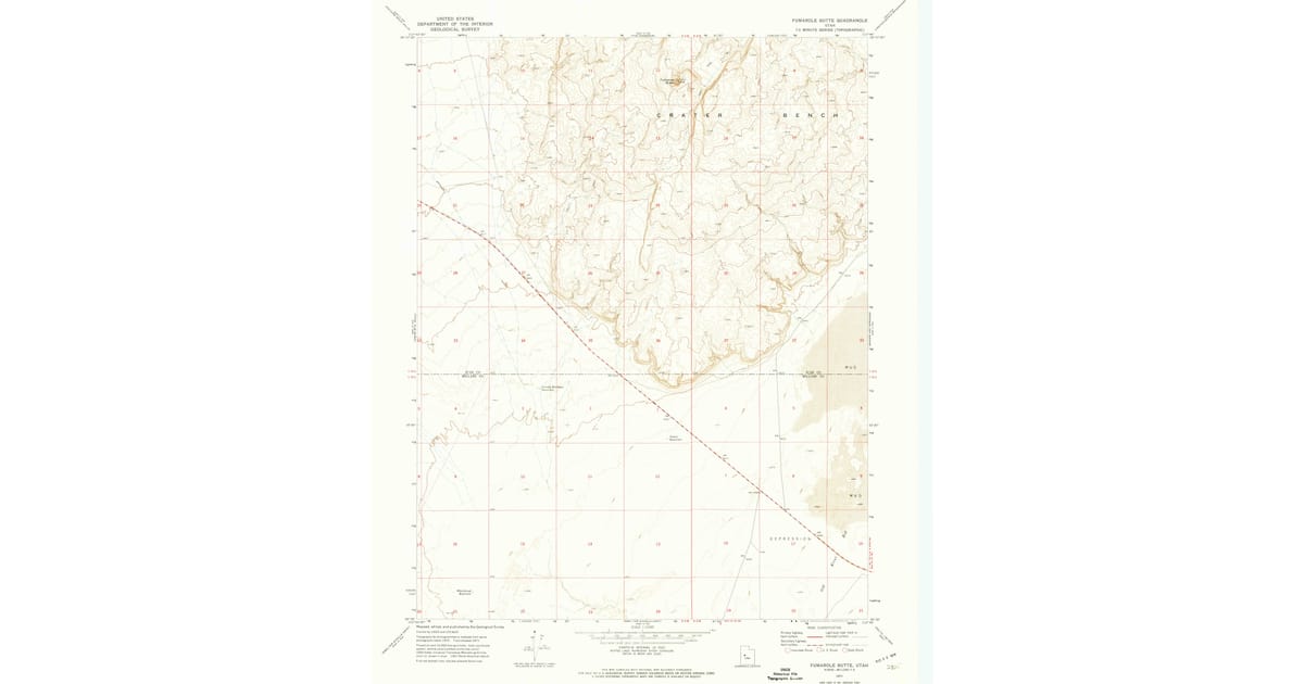 1971 Map of Fumarole Butte, Juab County, UT — High-Res | Pastmaps