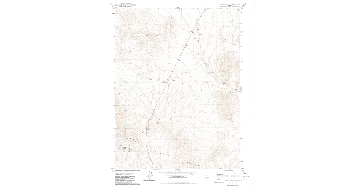 1979 Map of Gabbs Mountain, Mineral County, NV — High-Res | Pastmaps
