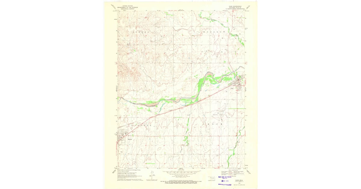 1969 Map of Gage, OK — High-Res | Pastmaps