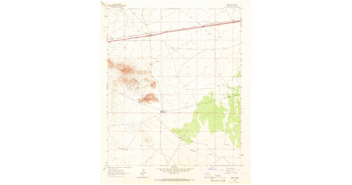 1963 Map of Gage, Luna County, NM — High-Res | Pastmaps