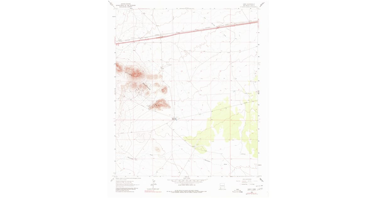 1963 Map of Gage, Luna County, NM — High-Res, 1980 Print | Pastmaps
